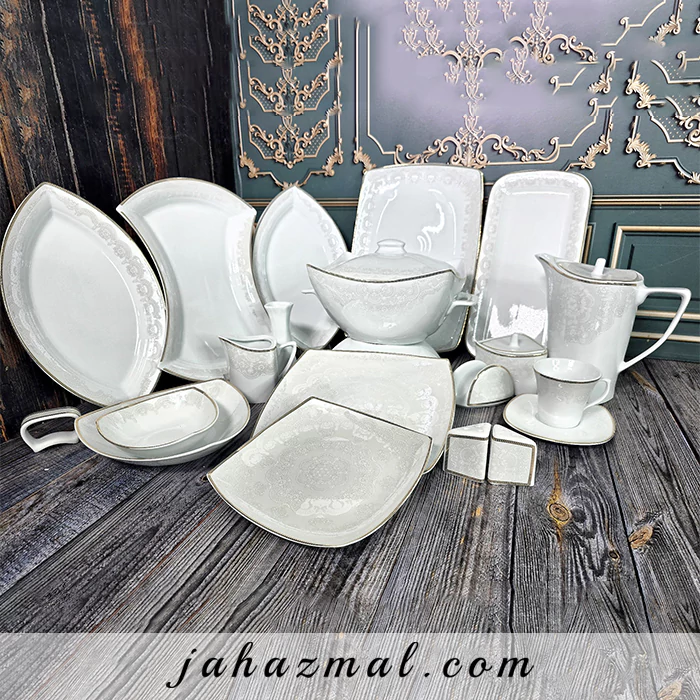 سرویس چینی پردیس طرح آتوسا 105 پارچه 12 نفره - جهازمال