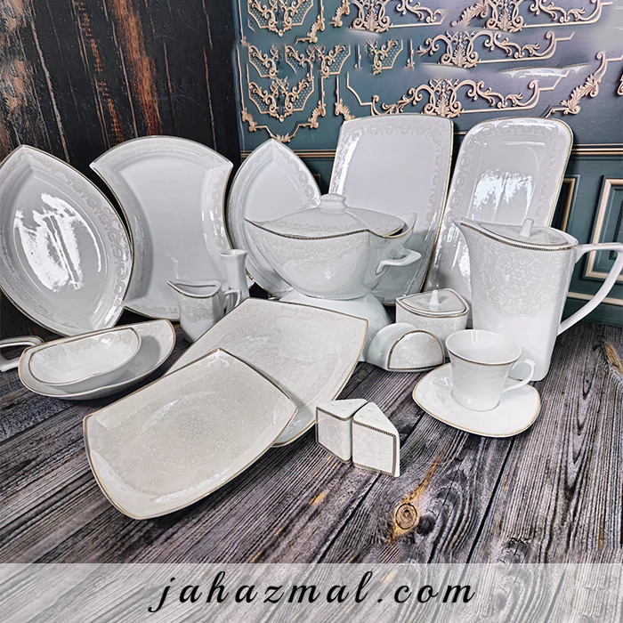 سرویس چینی پردیس طرح آتوسا 105 پارچه 12 نفره - جهازمال